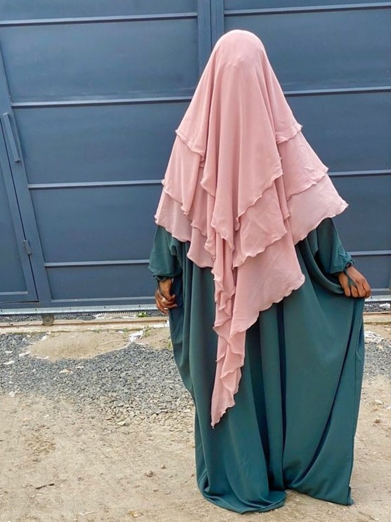 Three Layers Diamond Khimar Set 3 Layers Khimar 3 Layers Hijab - Etsy