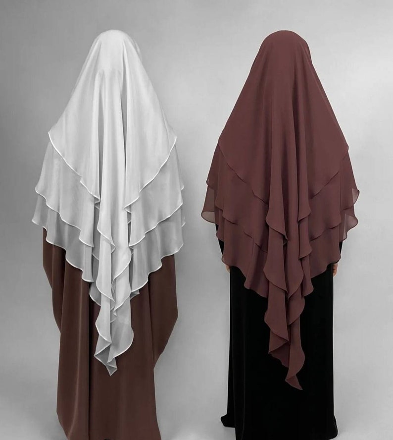 Three Layers Diamond Khimar 3 Layers Khimar Instant Khimar 3 - Etsy UK