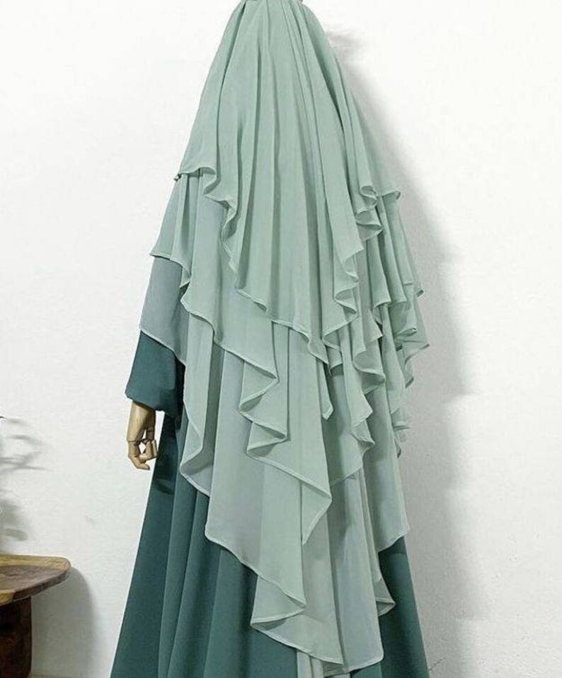 Three Layers Diamond Khimar 3 Layers Khimar Instant Khimar 3 - Etsy