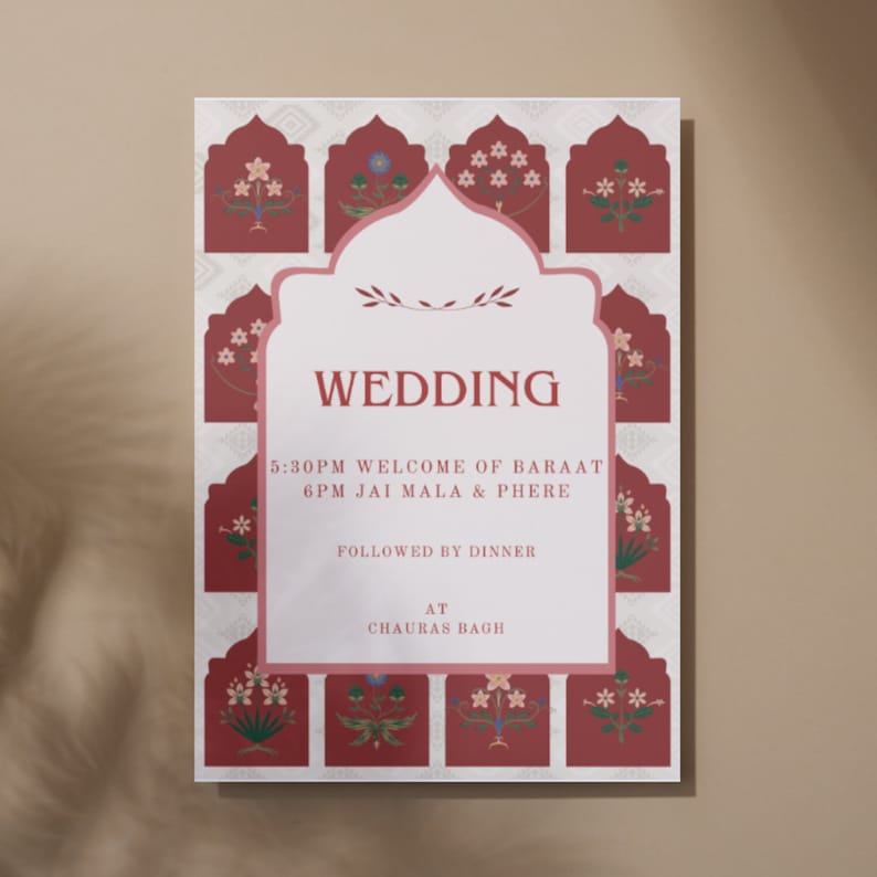 Hindu Wedding Invitation Bundle Instant Download | Haldi, Sangeet ...