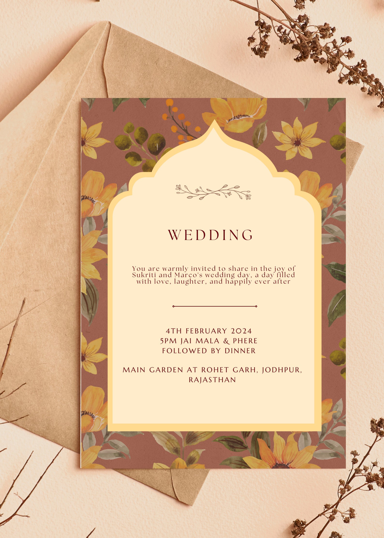 Hindu Wedding Invitation Bundle Instant Download | Haldi, Sangeet ...