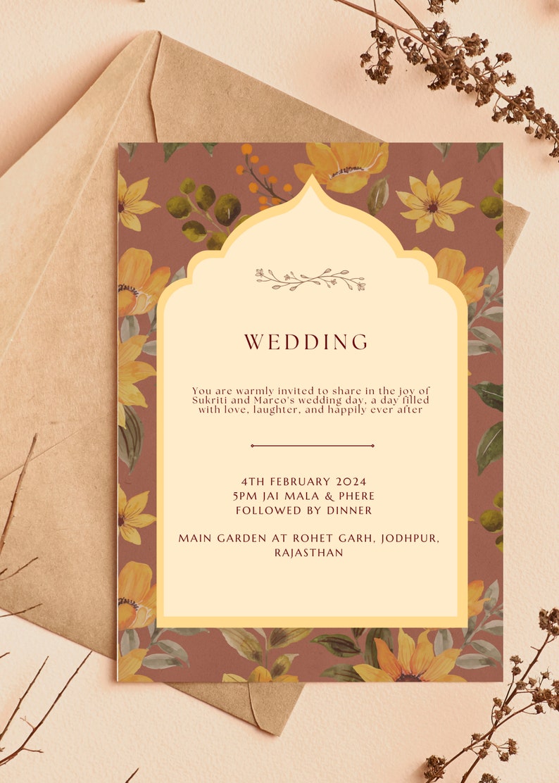 Hindu Wedding Invitation Bundle Instant Download | Haldi, Sangeet ...