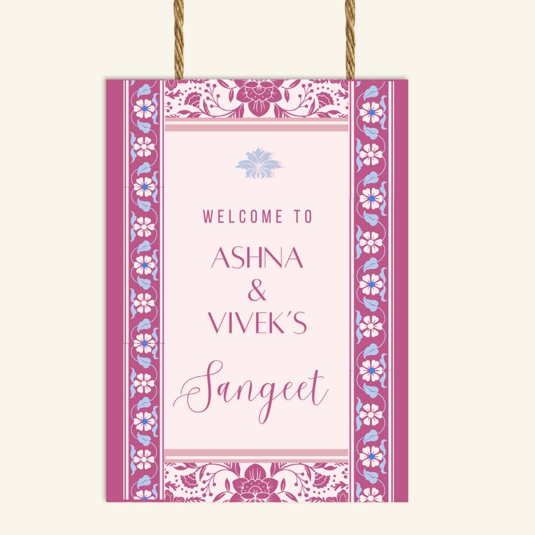 Sangeet Sign | Sangeet Welcome Sign | Sangeet Decor | Sangeet Welcome ...