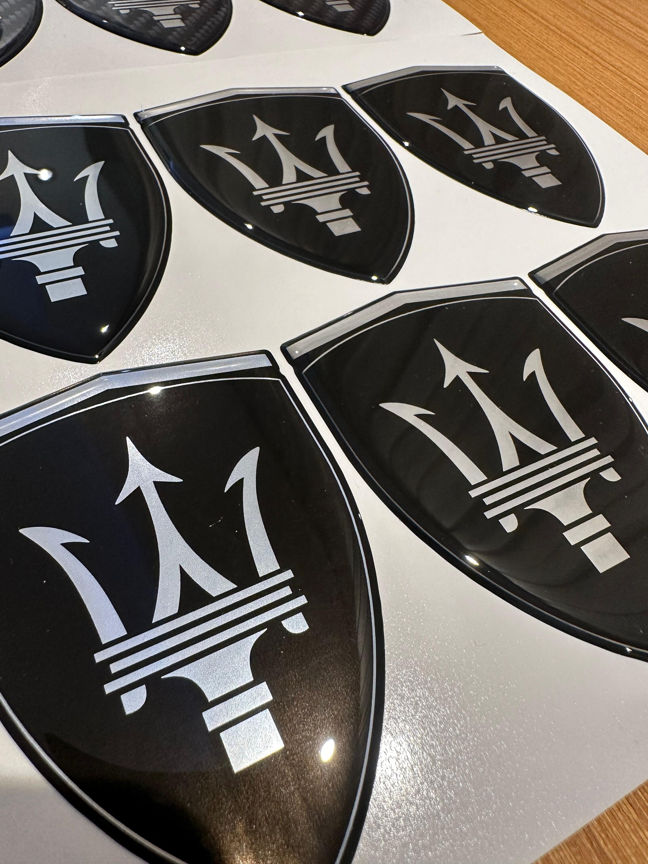 Maserati Carbon Center Cap Replacement Stickers Domed Resin, Maserati ...