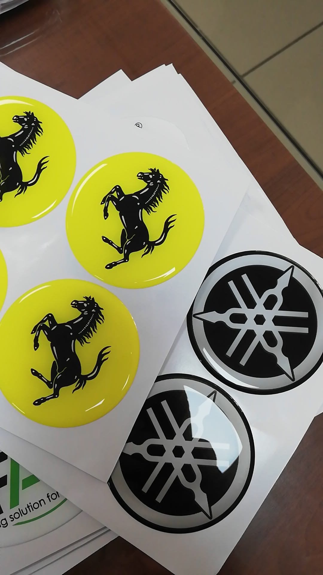 FERRARI Center Cap Replacement Stickers Domed Resin, Lorinser Hub Cap ...