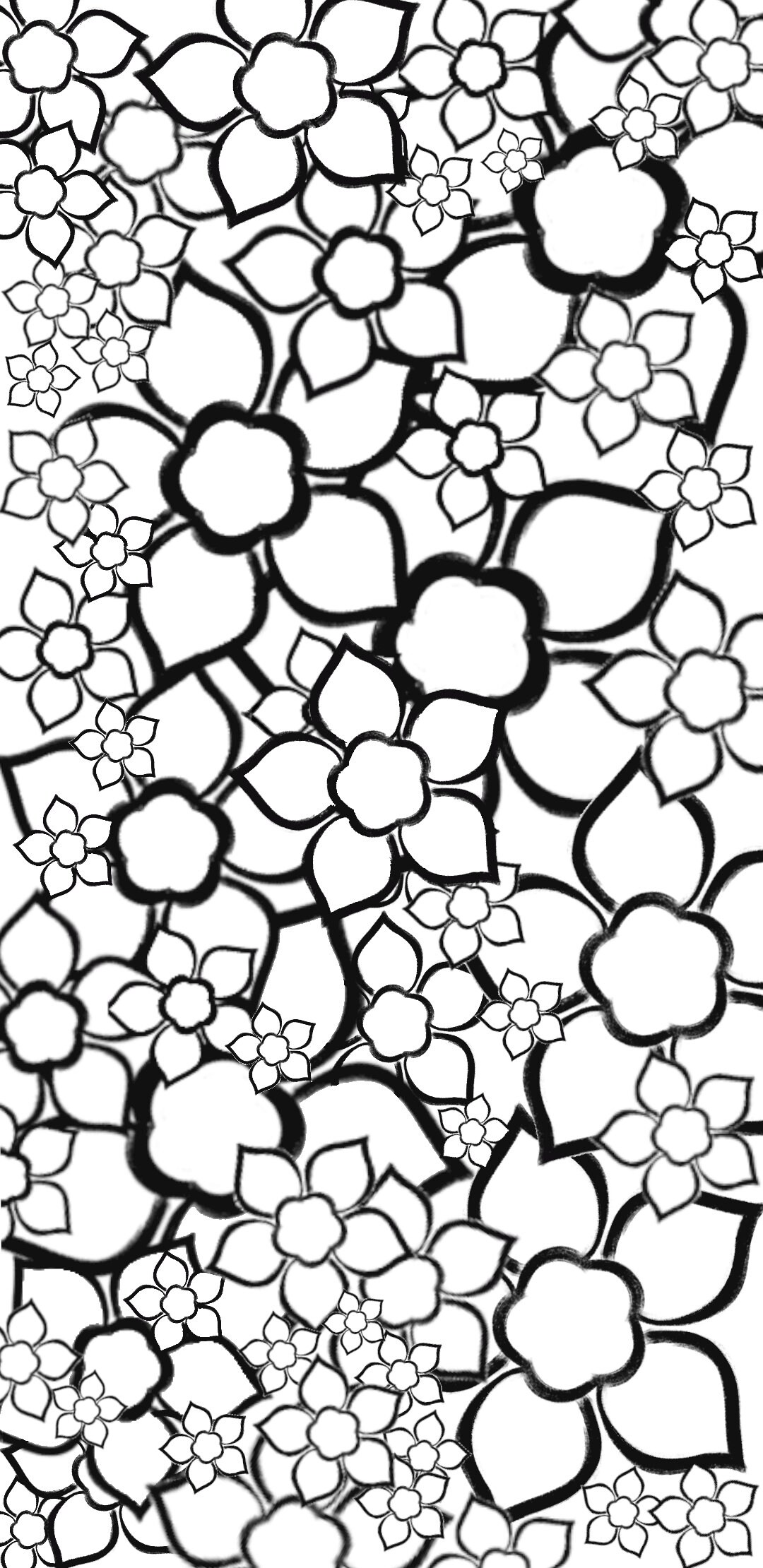 Five-sided Floral Downloadable Coloring Page - Etsy