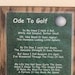 Golf Poem. Funny ode to Golf Written on Real Golf Green, Laminated and ...