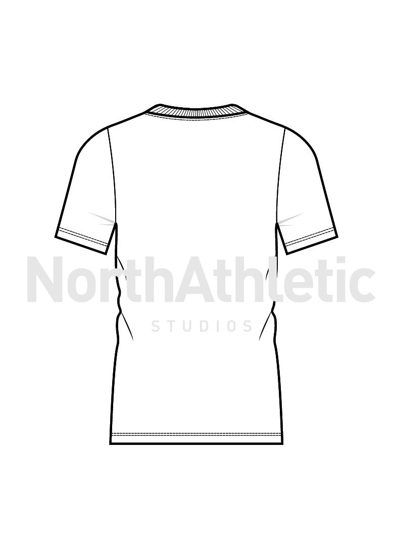 MEN'S V-NECK TEE - Fashion Vector Drawing, Flat Sketch, for Adobe ...