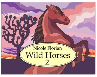 coloring pages wild horses
