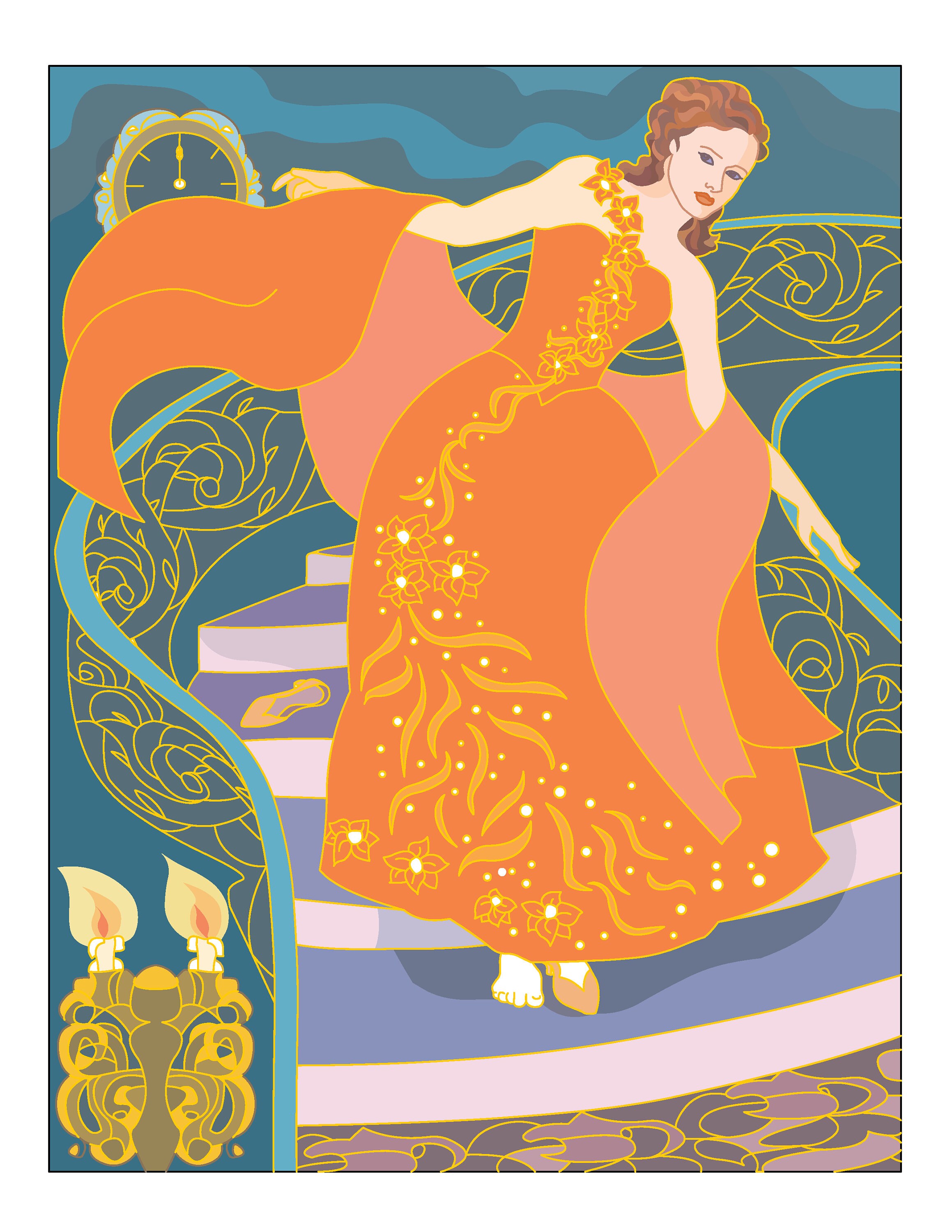 Cinderella - 32 Printable Coloring Pages - Cinderella Coloring Book ...