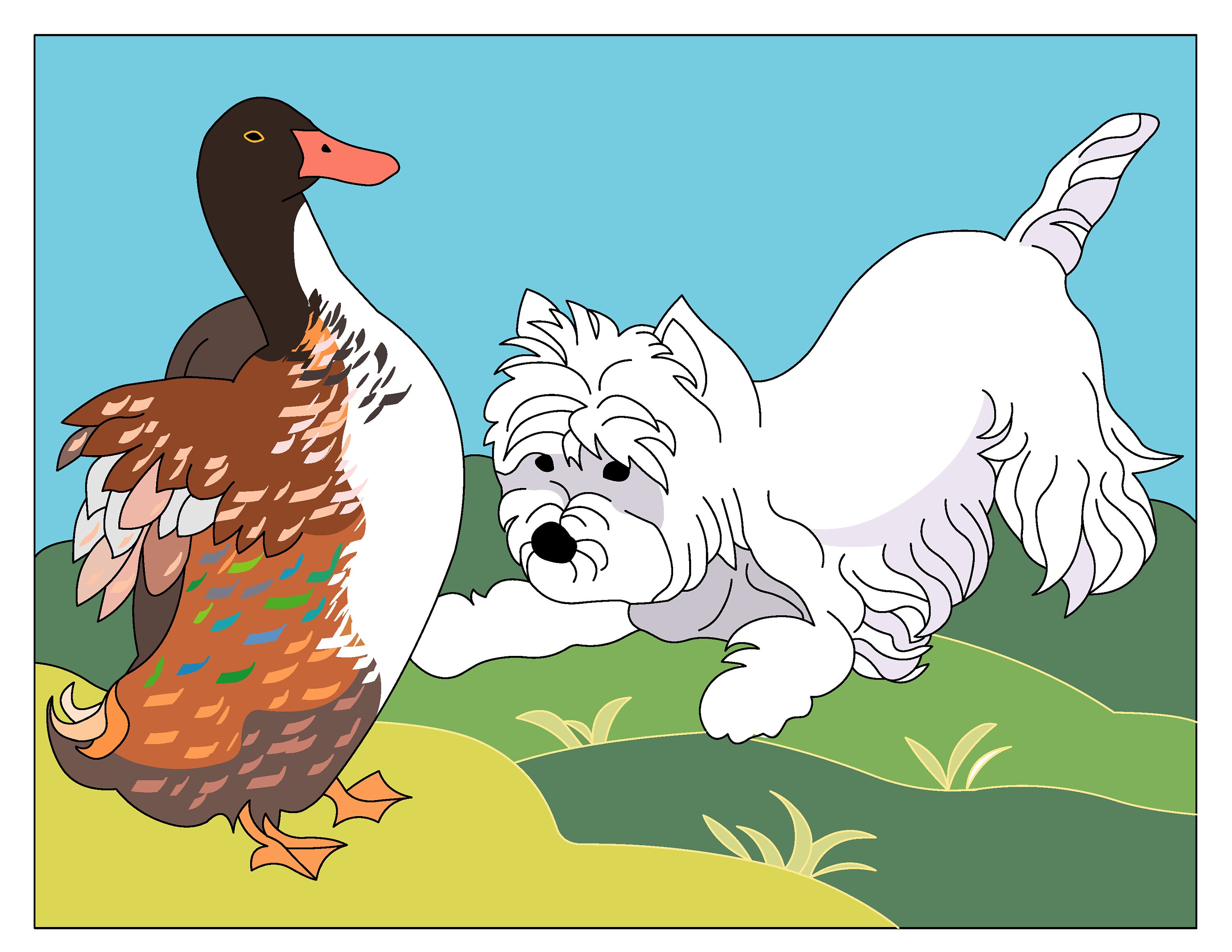 My Friends - 32 Printable Coloring Pages - Cat & Dog Coloring Book ...