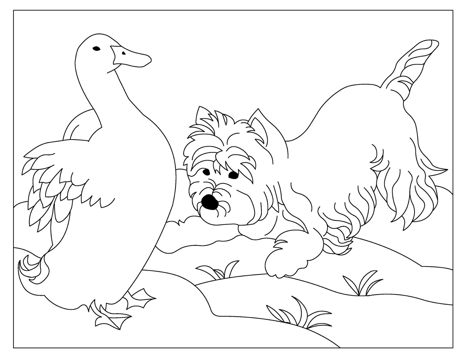 My Friends - 32 Printable Coloring Pages - Cat & Dog Coloring Book ...
