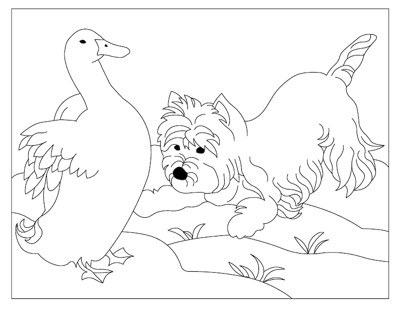 My Friends - 32 Printable Coloring Pages - Cat & Dog Coloring Book ...