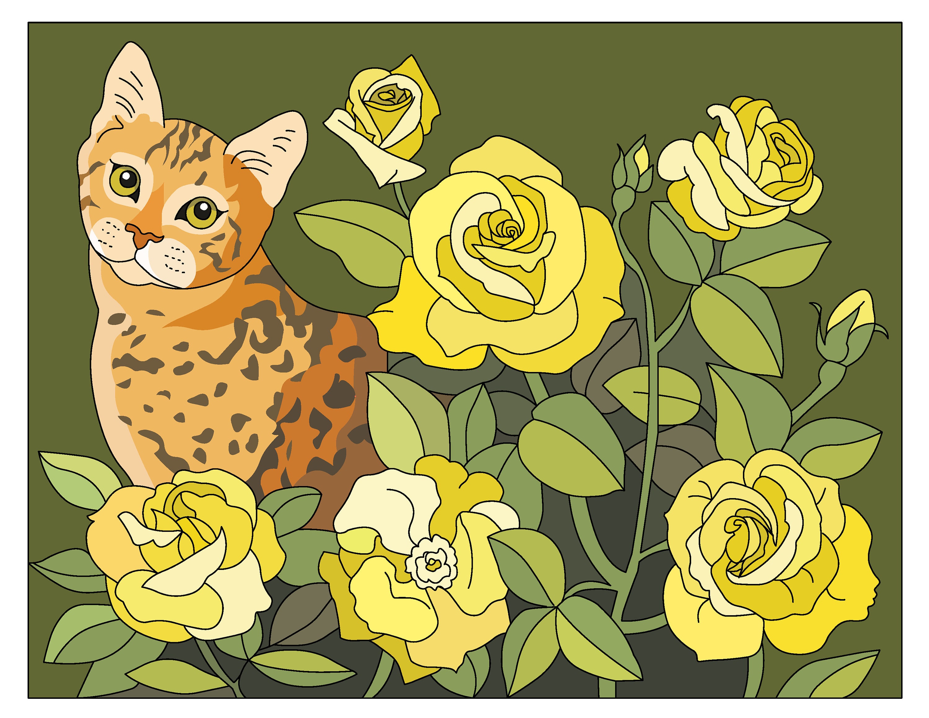 My Friends - 32 Printable Coloring Pages - Cat & Dog Coloring Book ...