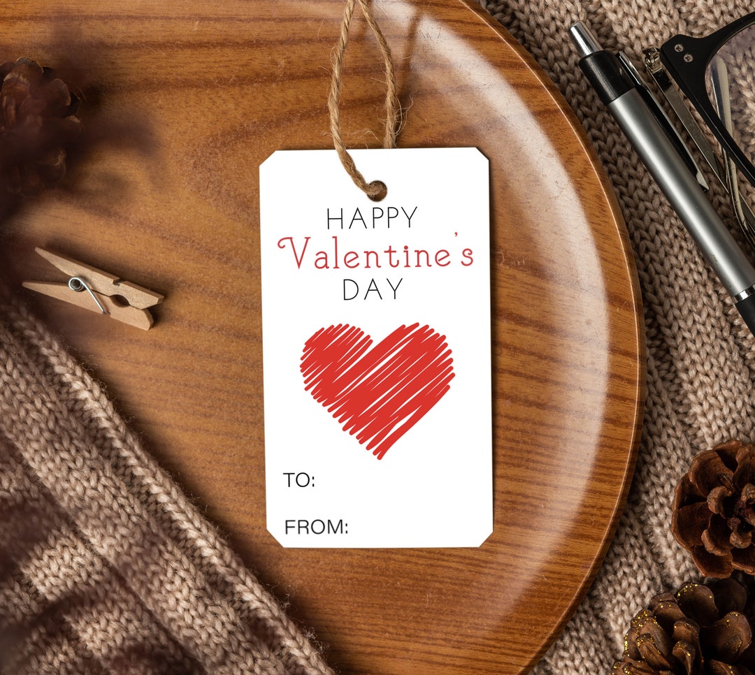 Valentine's Day Gift Tags | Printable | Happy Valentine's Day ...