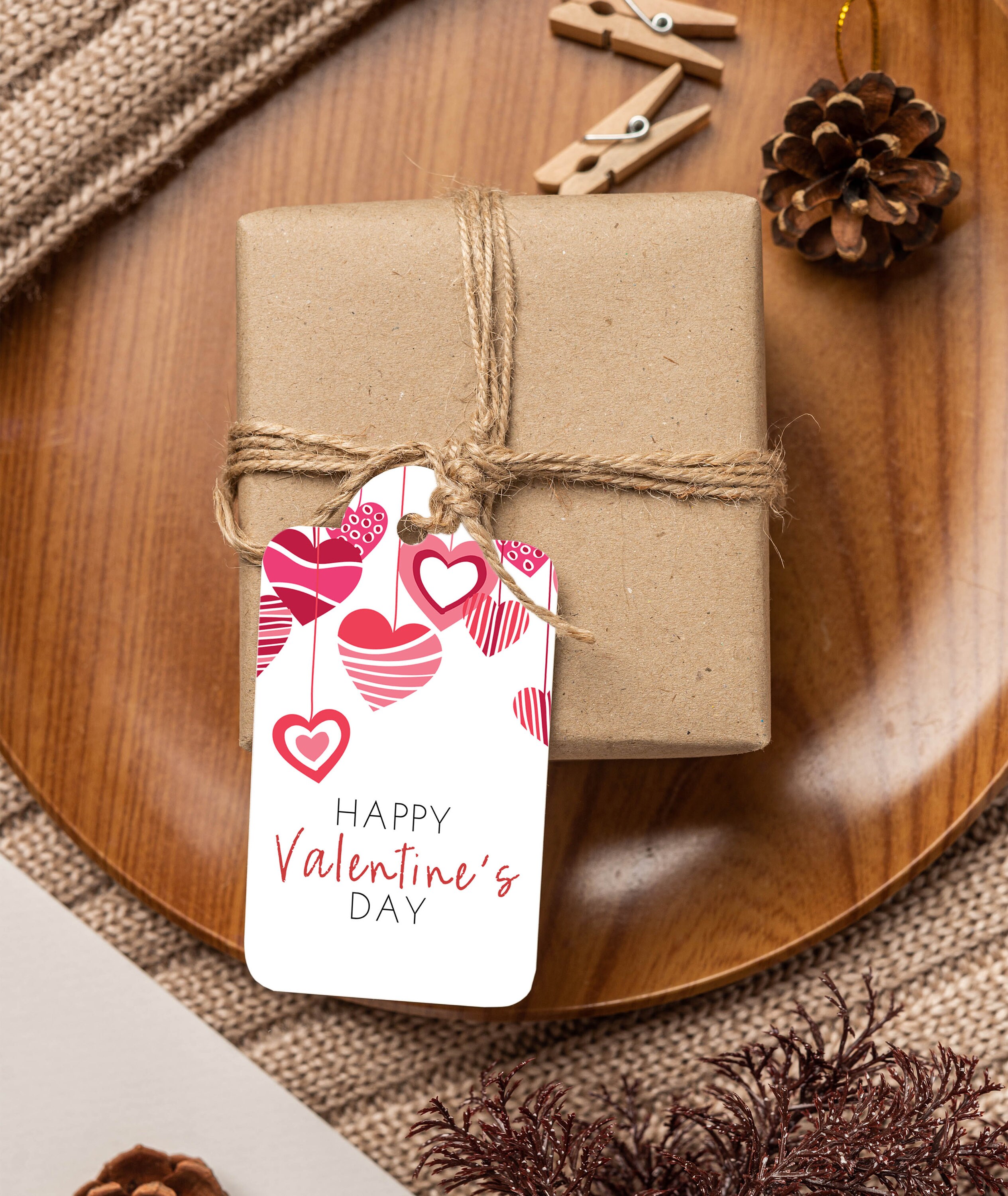 Valentine's Day Gift Tags Printable Happy - Etsy