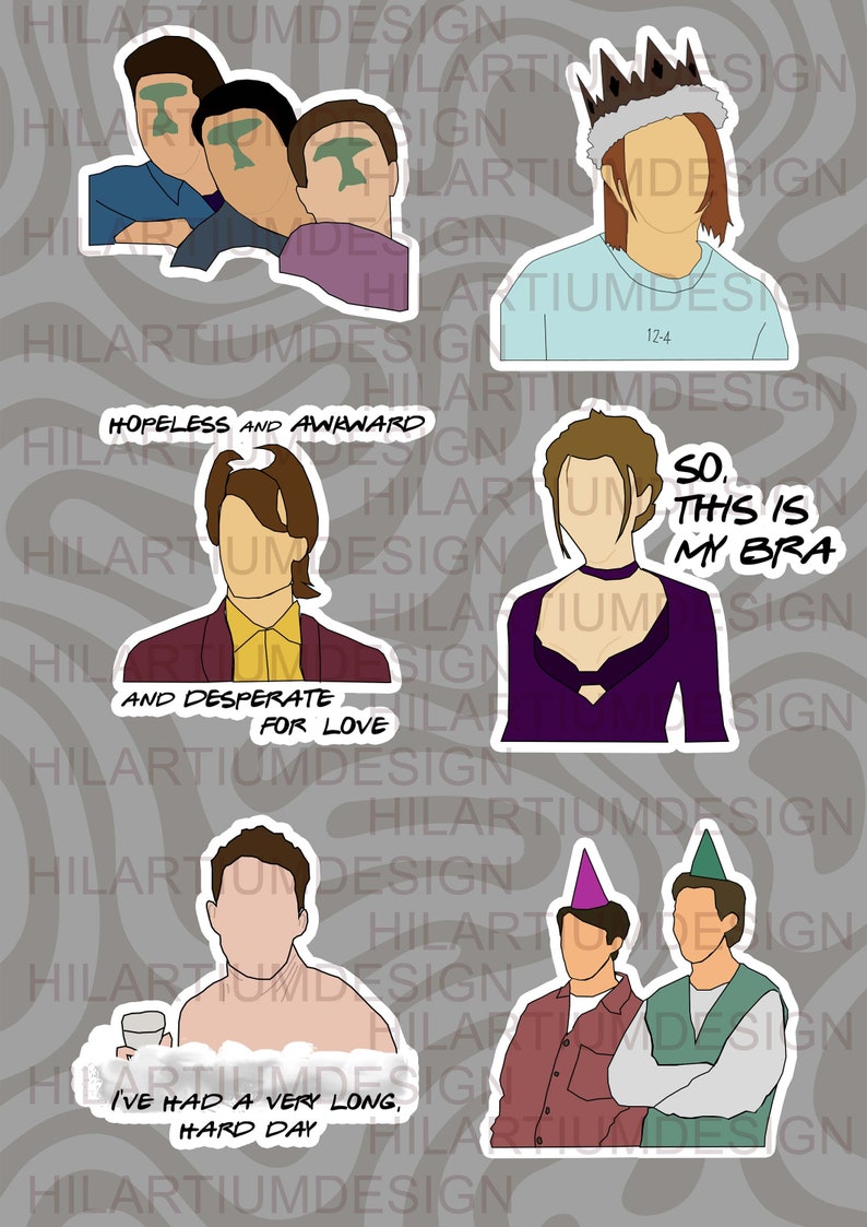 Friends TV Show Sticker Pack 2 | Ross Rachael Chandler Monica Phoebe ...