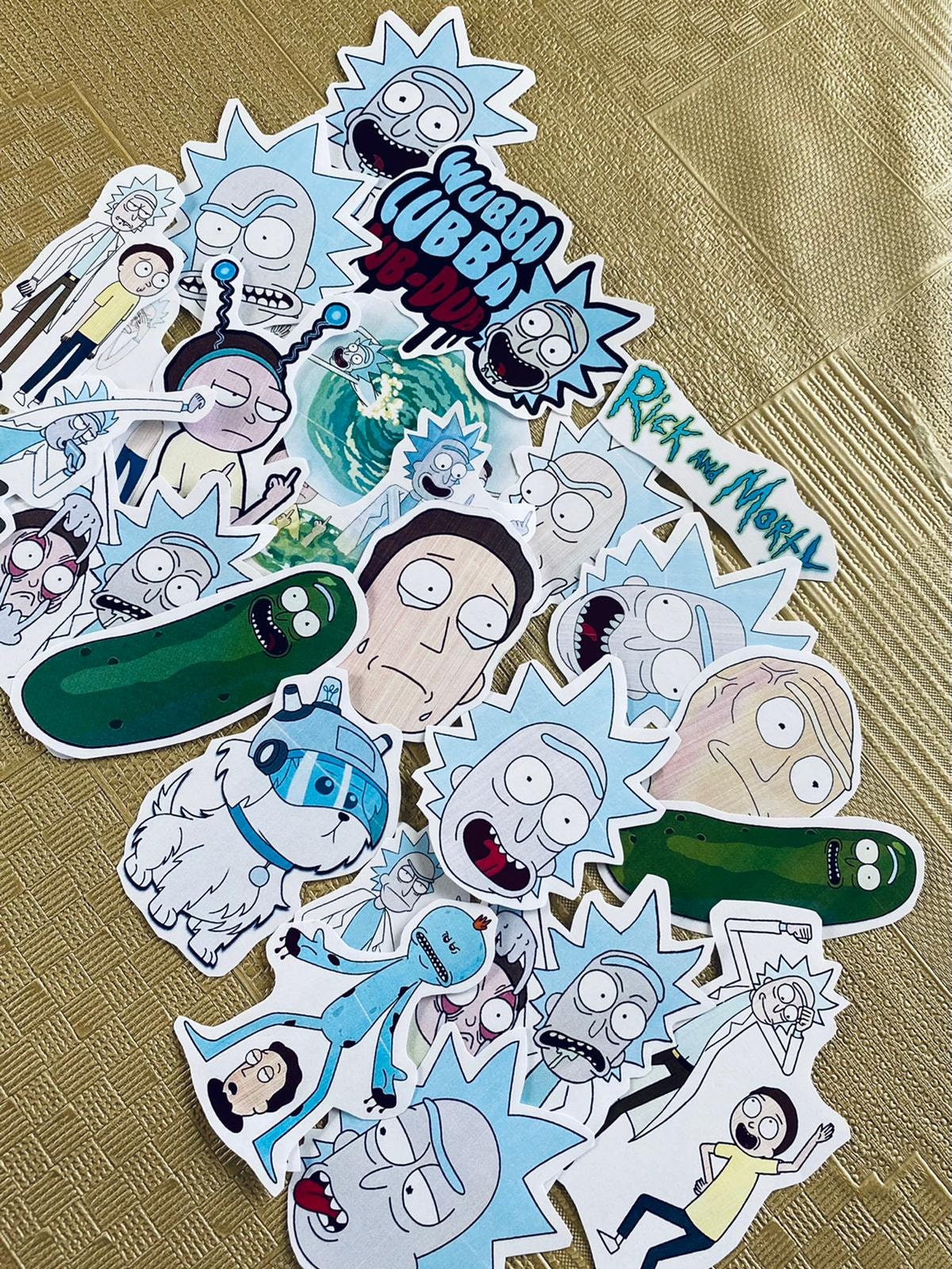 Rick and Morty Sticker Pack | 24 Pcs | Pickle Rick | Emoji Gift ...