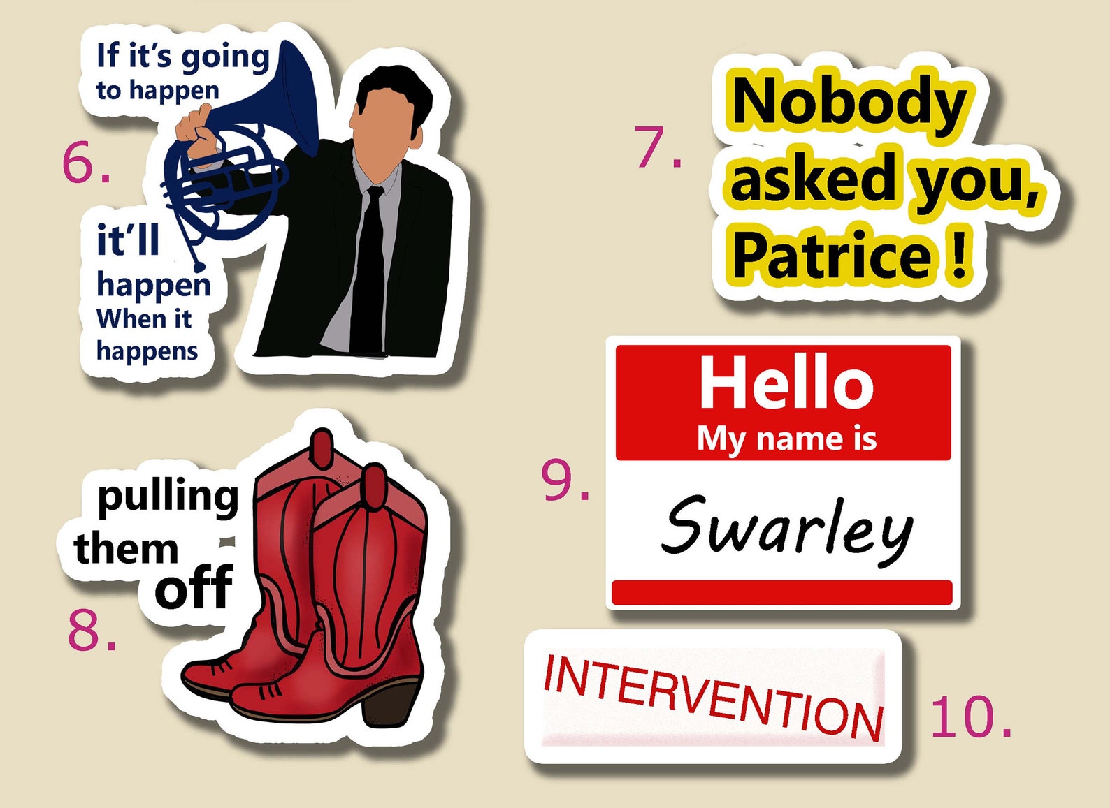 Himym TV Show Sticker Pack Ted Robin Barney Lily Marshall Printable ...