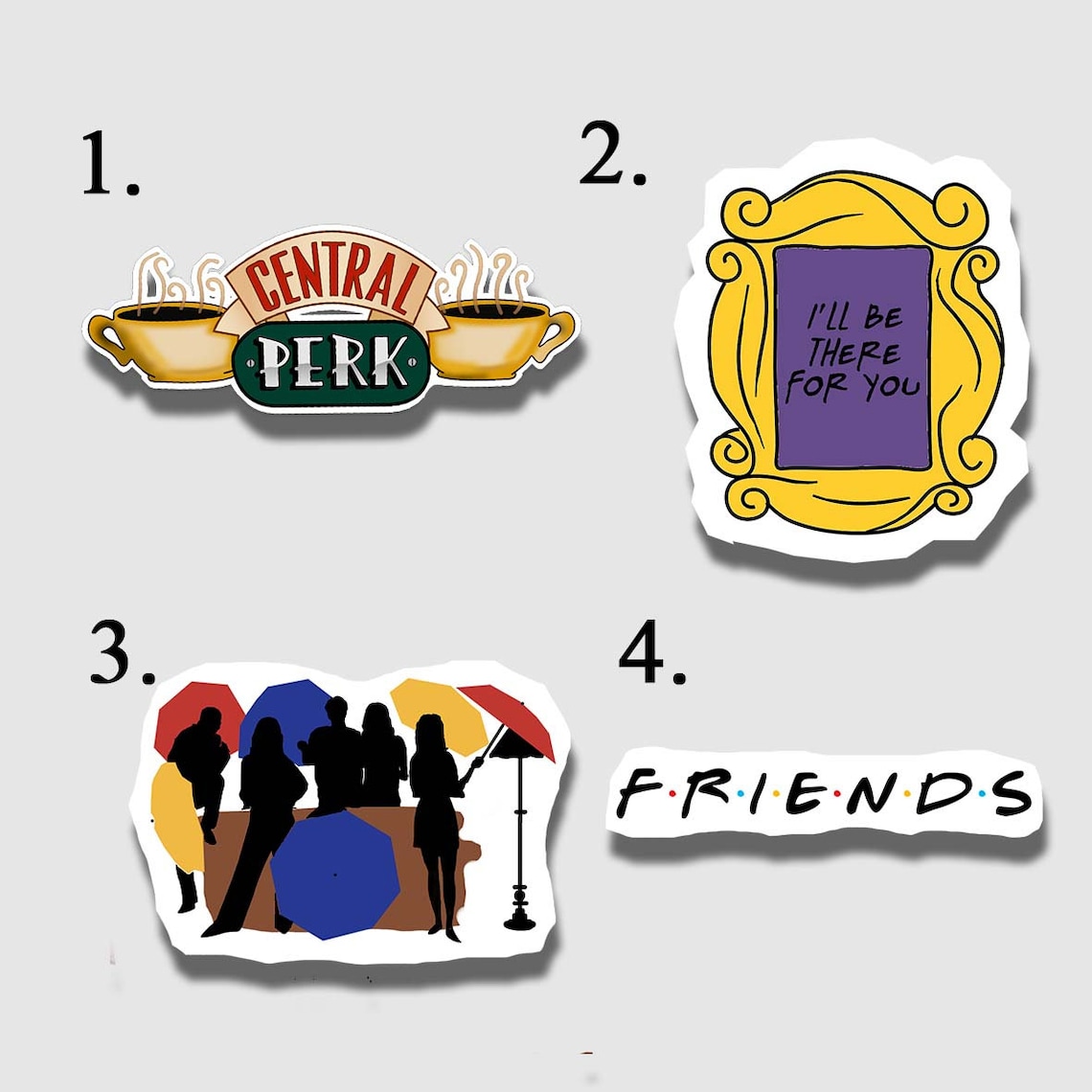 Friends TV Show Sticker Pack | Ross Rachael Chandler Monica Phoebe Joey ...
