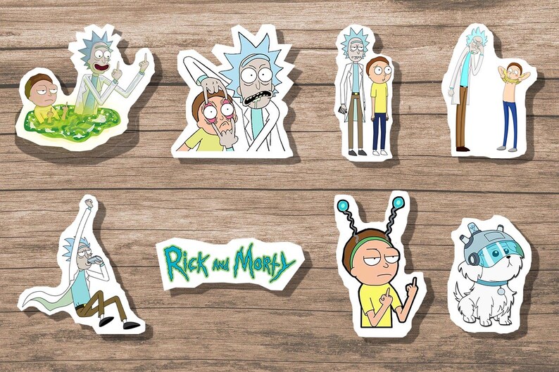 Rick and Morty Sticker Pack | 24 Pcs | Pickle Rick | Emoji Gift ...