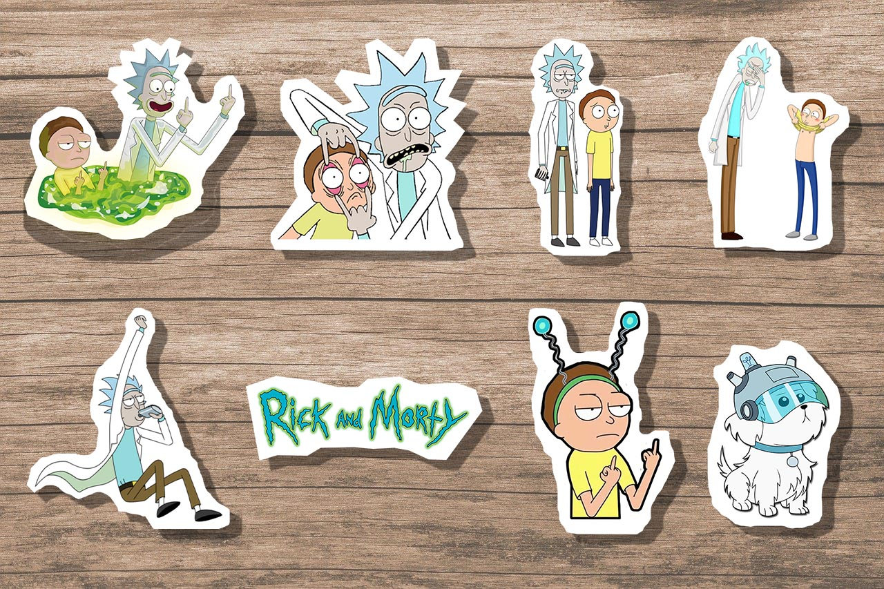 Rick and Morty Sticker Pack | 24 Pcs | Pickle Rick | Emoji Gift ...