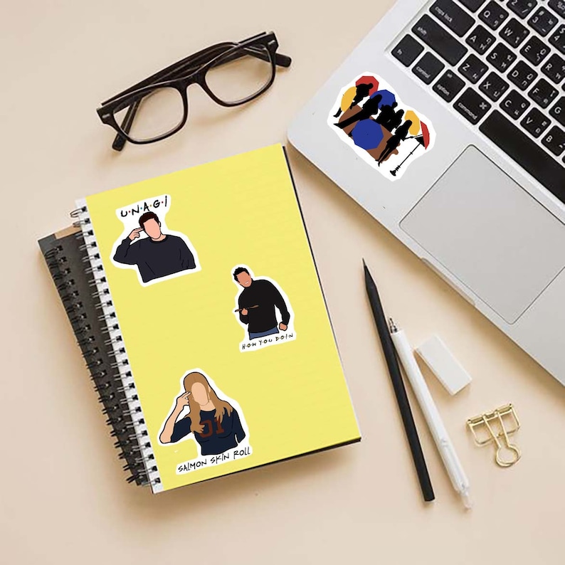 Friends TV Show Sticker Pack Ross Rachael Chandler Monica - Etsy UK