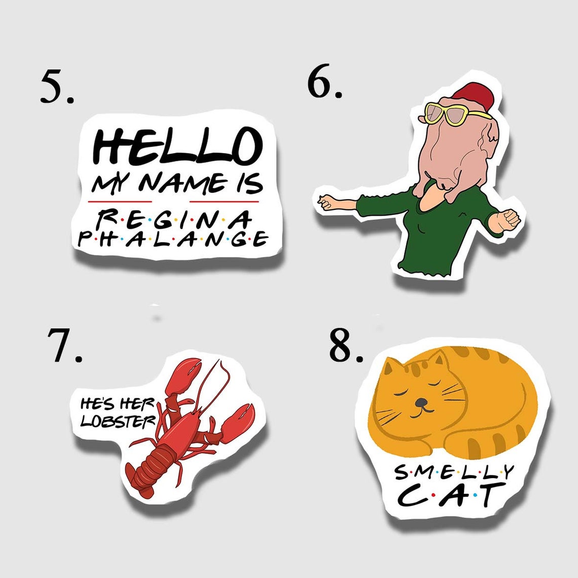 Friends TV Show Sticker Pack: Iconic Quotes (printable Stickers) - Etsy