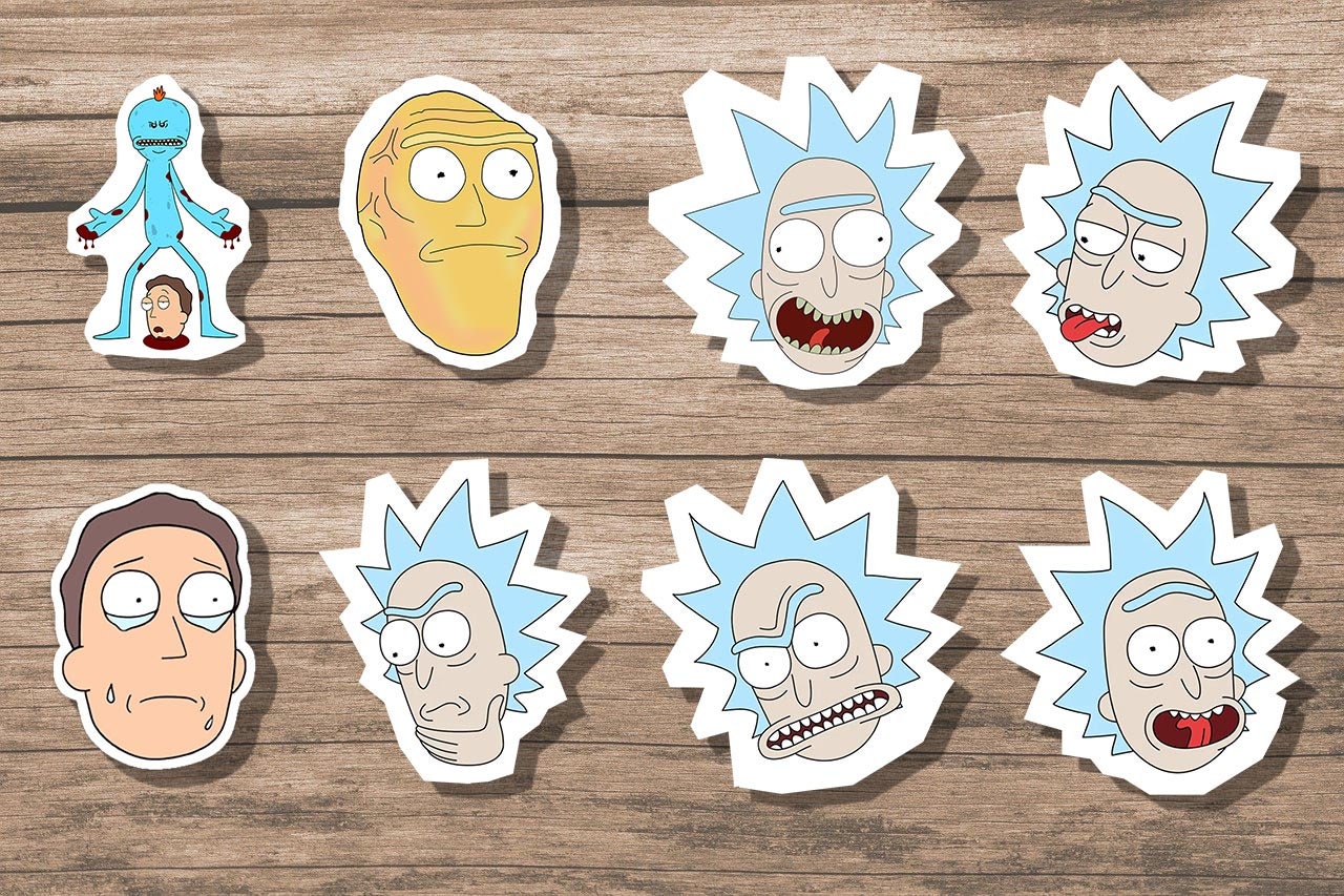 Rick and Morty Sticker Pack | 24 Pcs | Pickle Rick | Emoji Gift ...