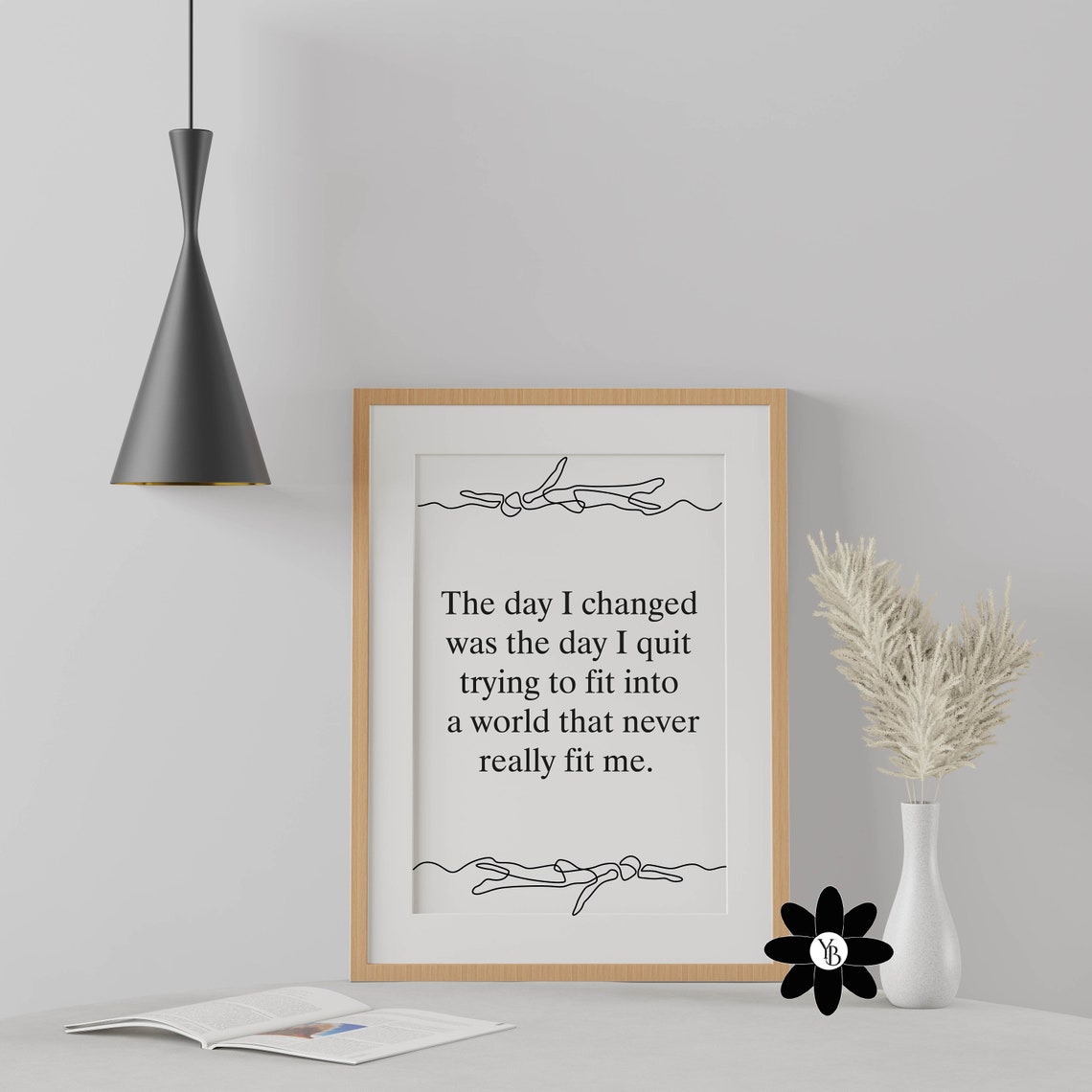 The Day I Changed, Quote Wall Art Printable,prints, Art Print ...