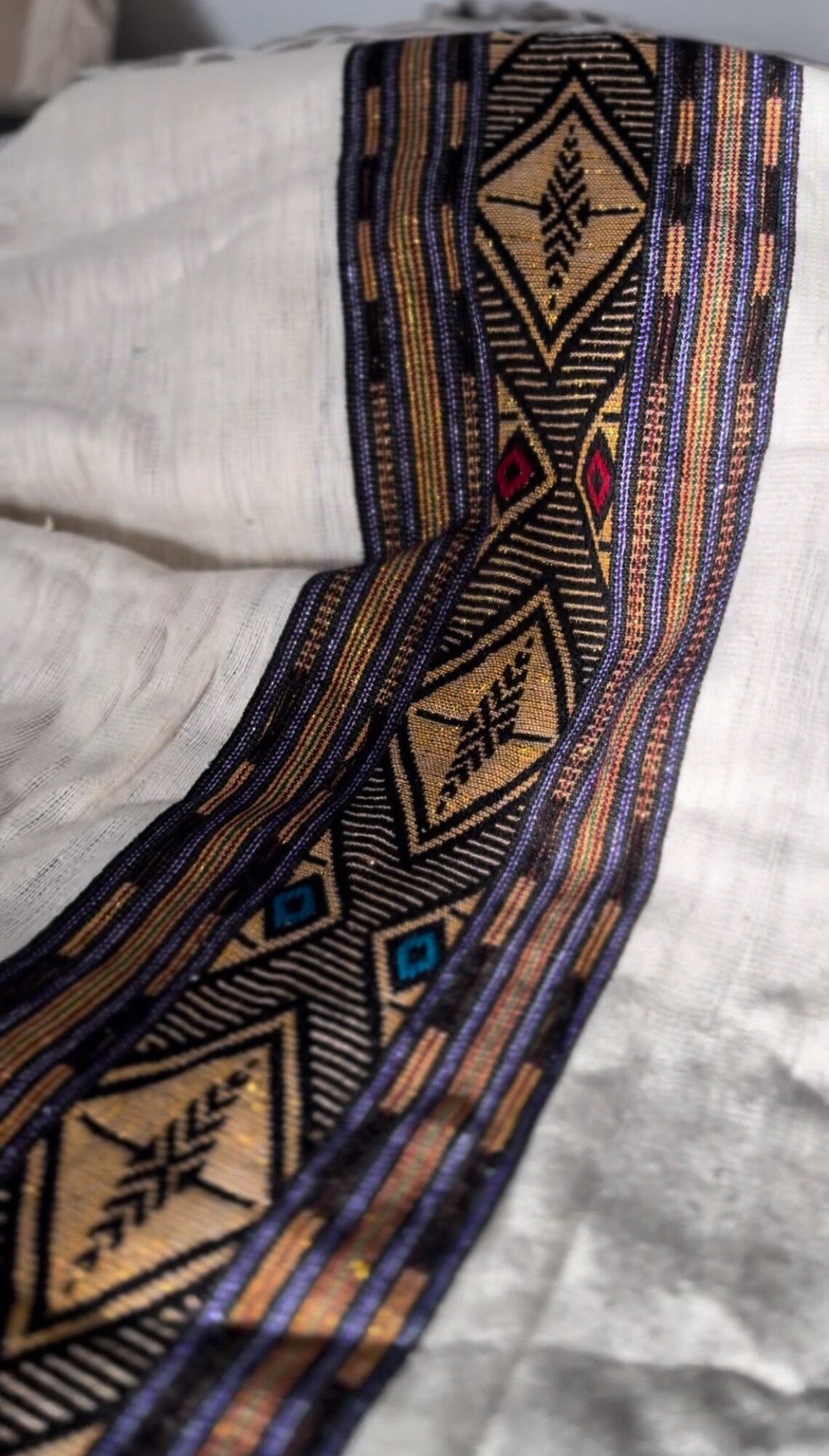 100% Ethiopian Gabi Cotton Woven Blanket Perfect for Rainy Days or ...