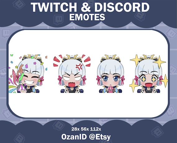 Genshin Impact Ayaka Kamisato Emote Set Hype/angry/sip/gg - Etsy Norway