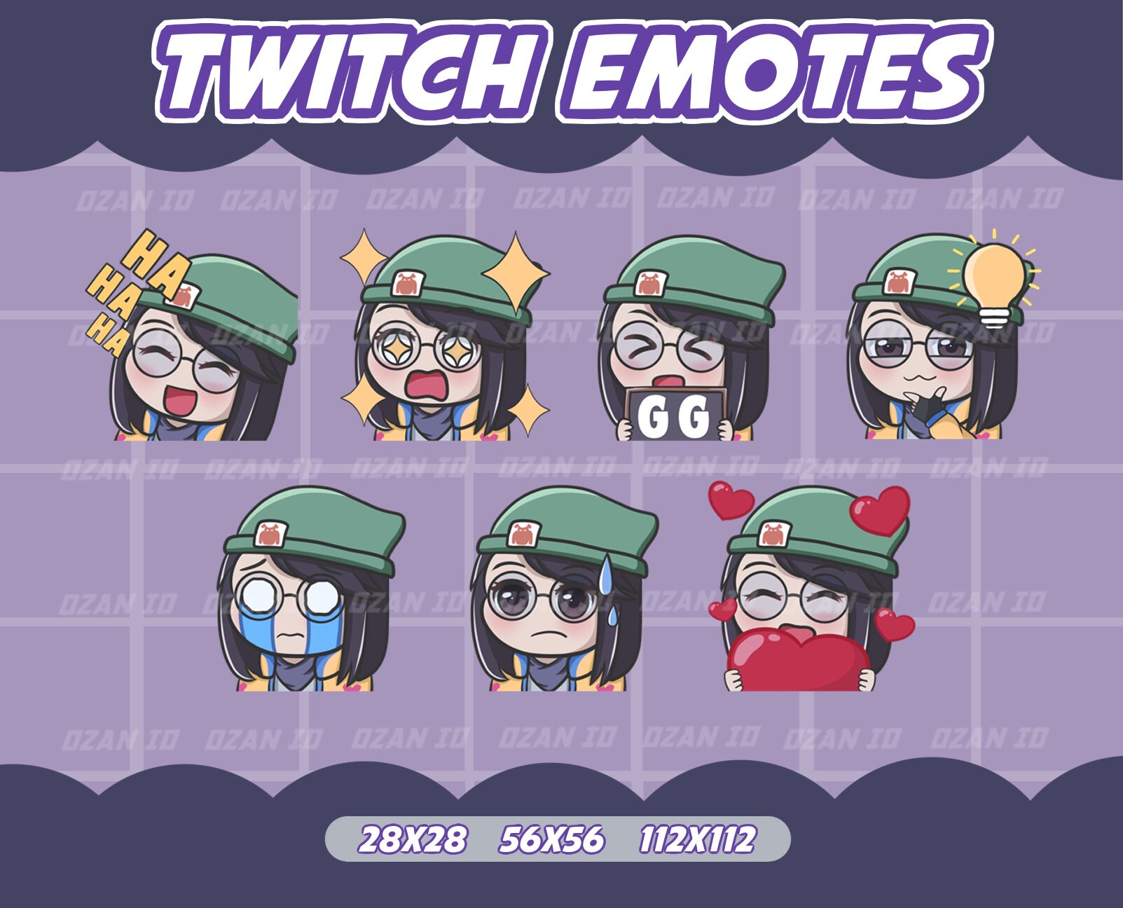 Killjoy Valorant Twitch Emotes Pack Laugh, Cool, GG, Idea, Cry, Worried ...