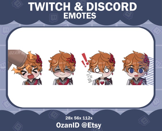 Genshin Impact Childe Tartaglia Emote Set - Etsy Canada