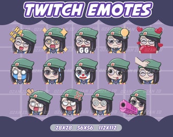 Killjoy Valorant Twitch Emotes Pack surprised,angry,dizzy,gun,clown ...