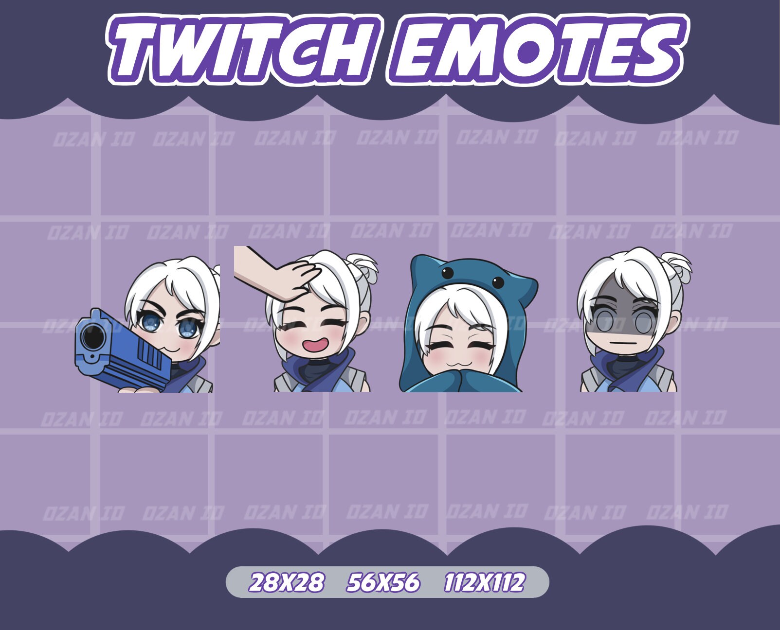 Jett Valorant Twitch Emotes Pack (gun, Happy, Comfy, Shock), Twitch ...