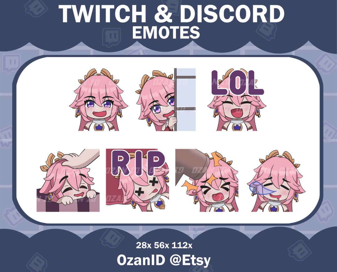 Genshin Impact Yae Miko Emotes Pack - Etsy Hong Kong