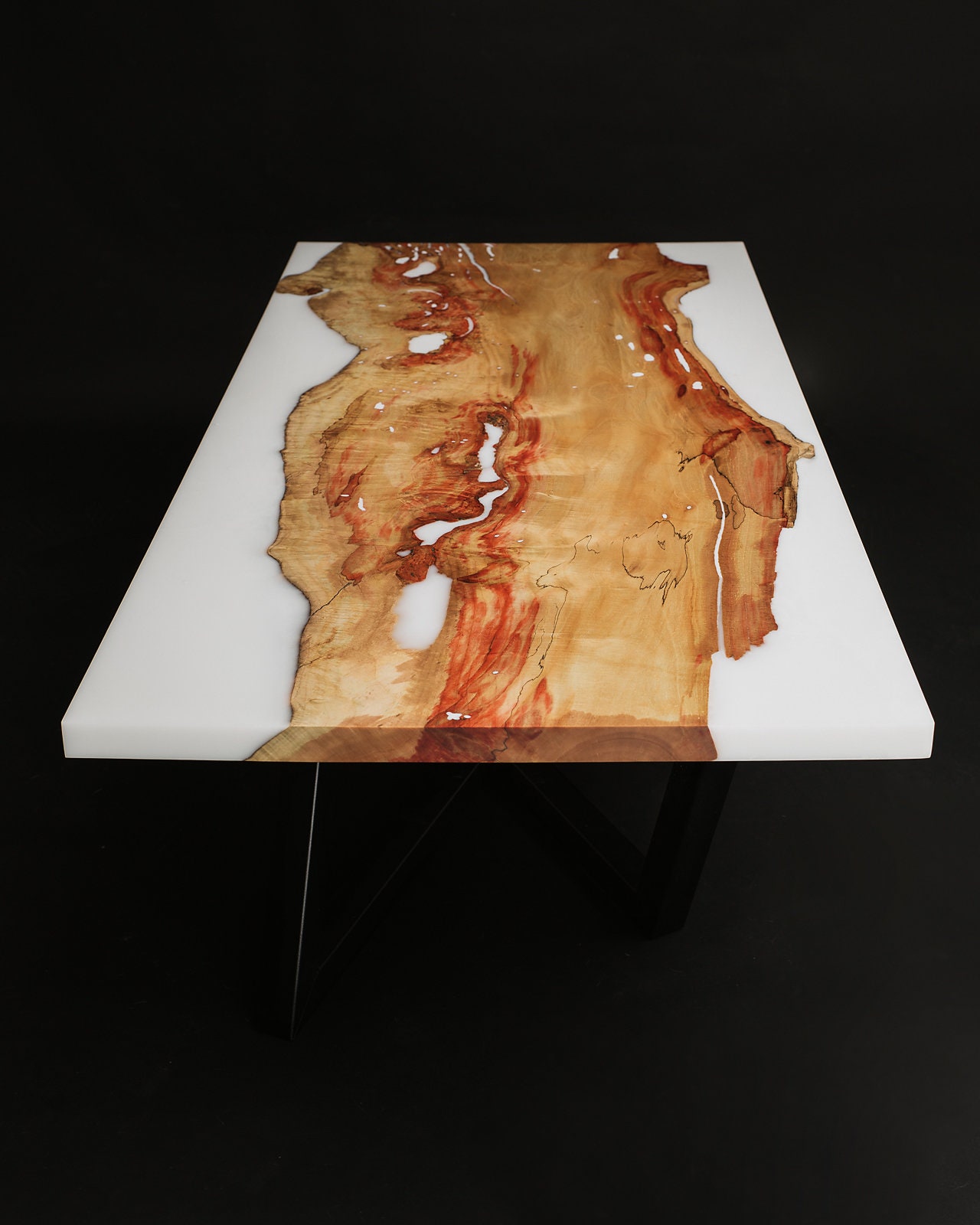 Flaming Box Elder Epoxy Table - Etsy