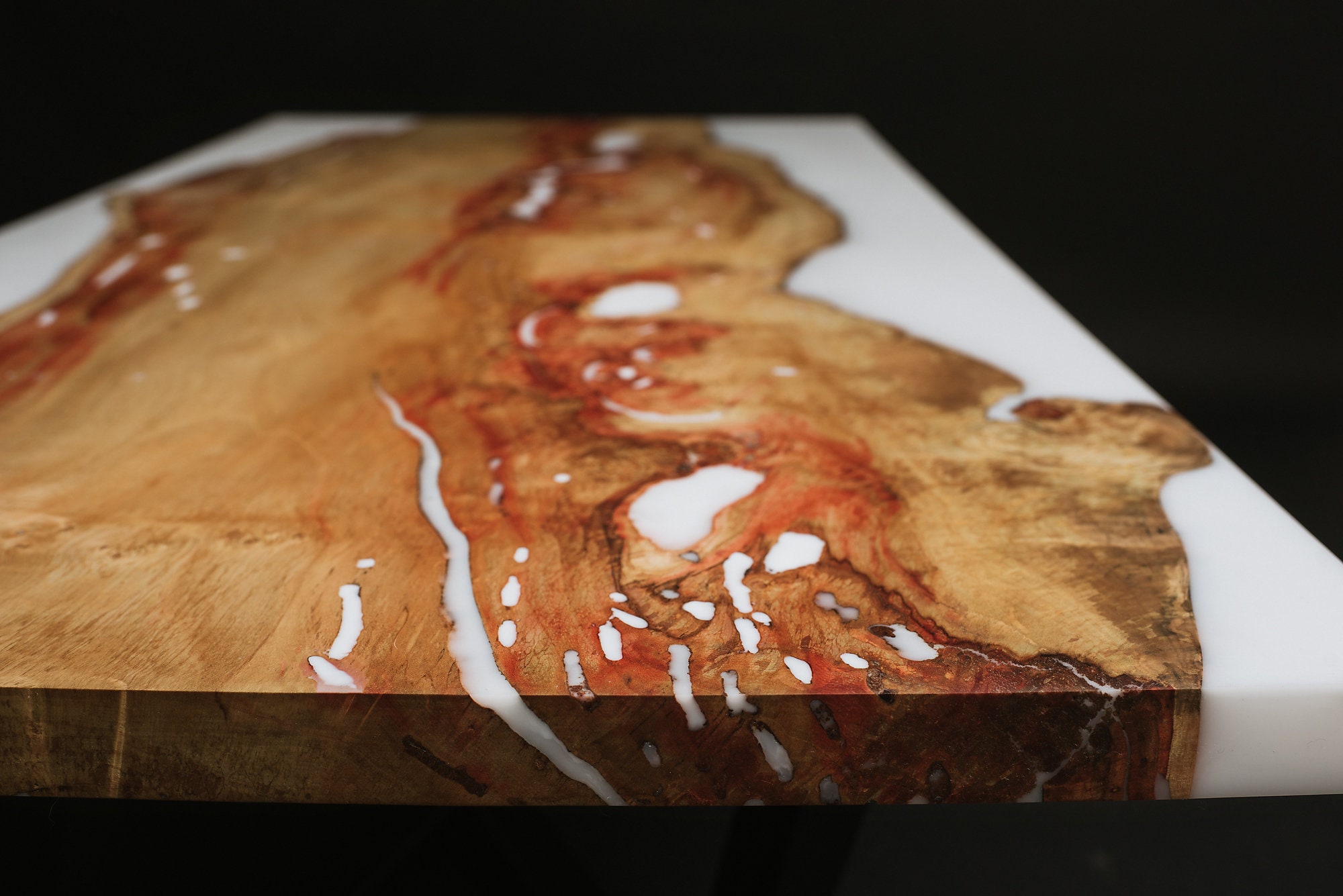 Flaming Box Elder Epoxy Table - Etsy