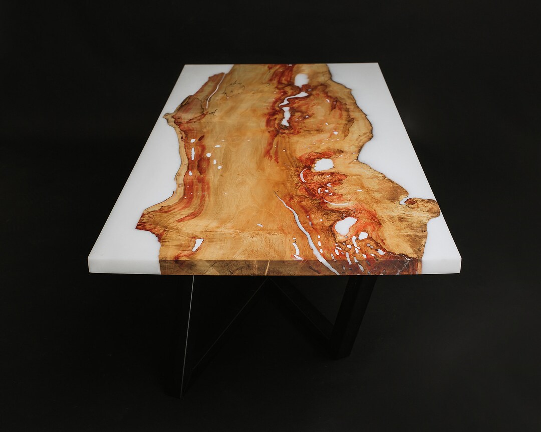 Flaming Box Elder Epoxy Table - Etsy