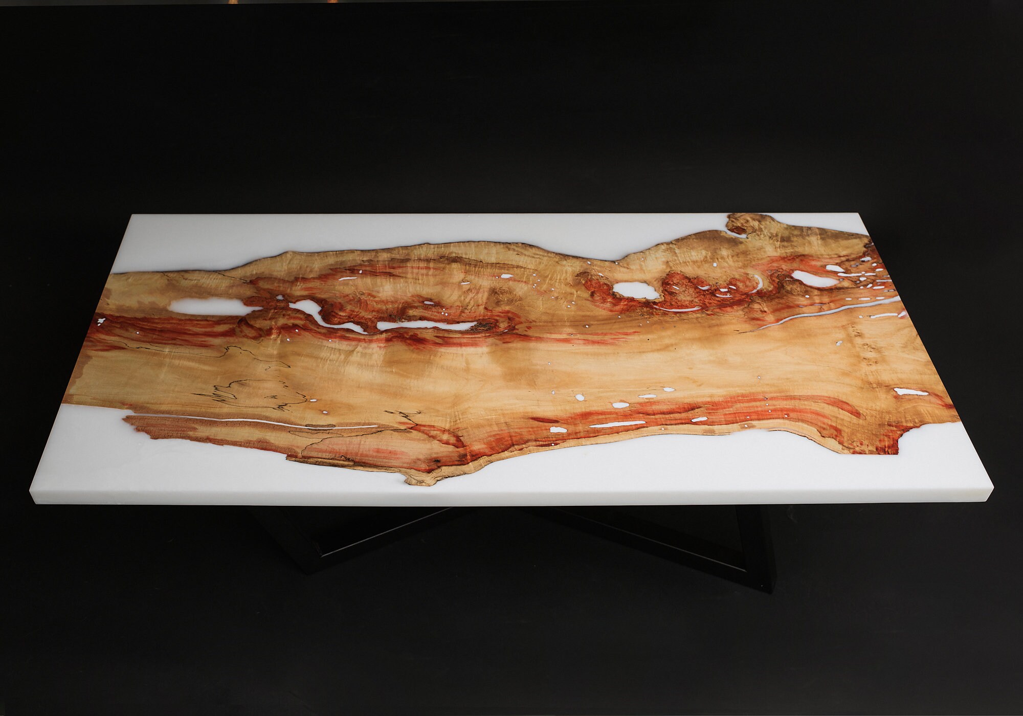 Flaming Box Elder Epoxy Table - Etsy