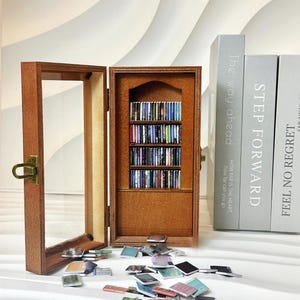 Custom Mini Anxiety Bookcase, Miniature Model Bookshelves, Book Lover ...