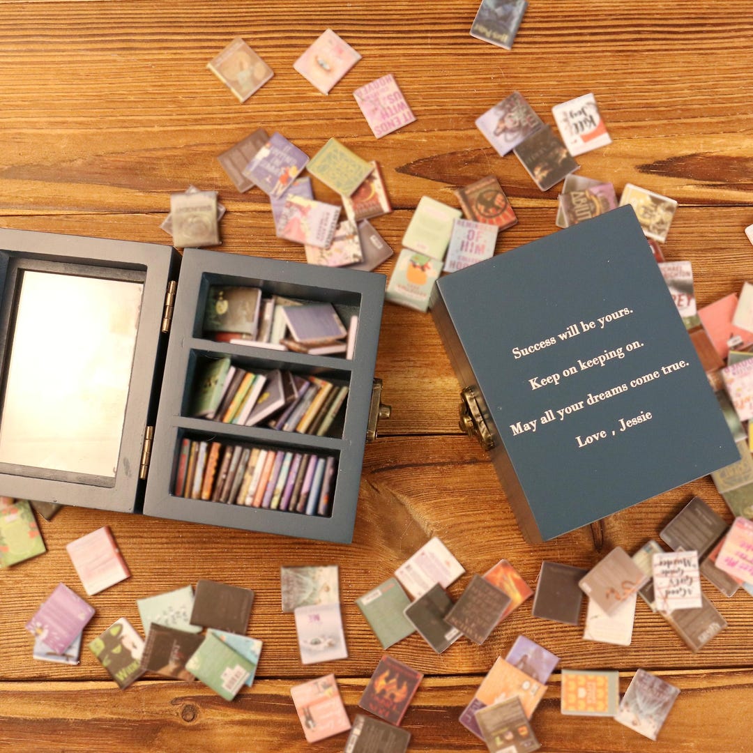 Personalized Pocket Anxiety Bookcase, MINI Bookcase, Booktok, Miniature ...