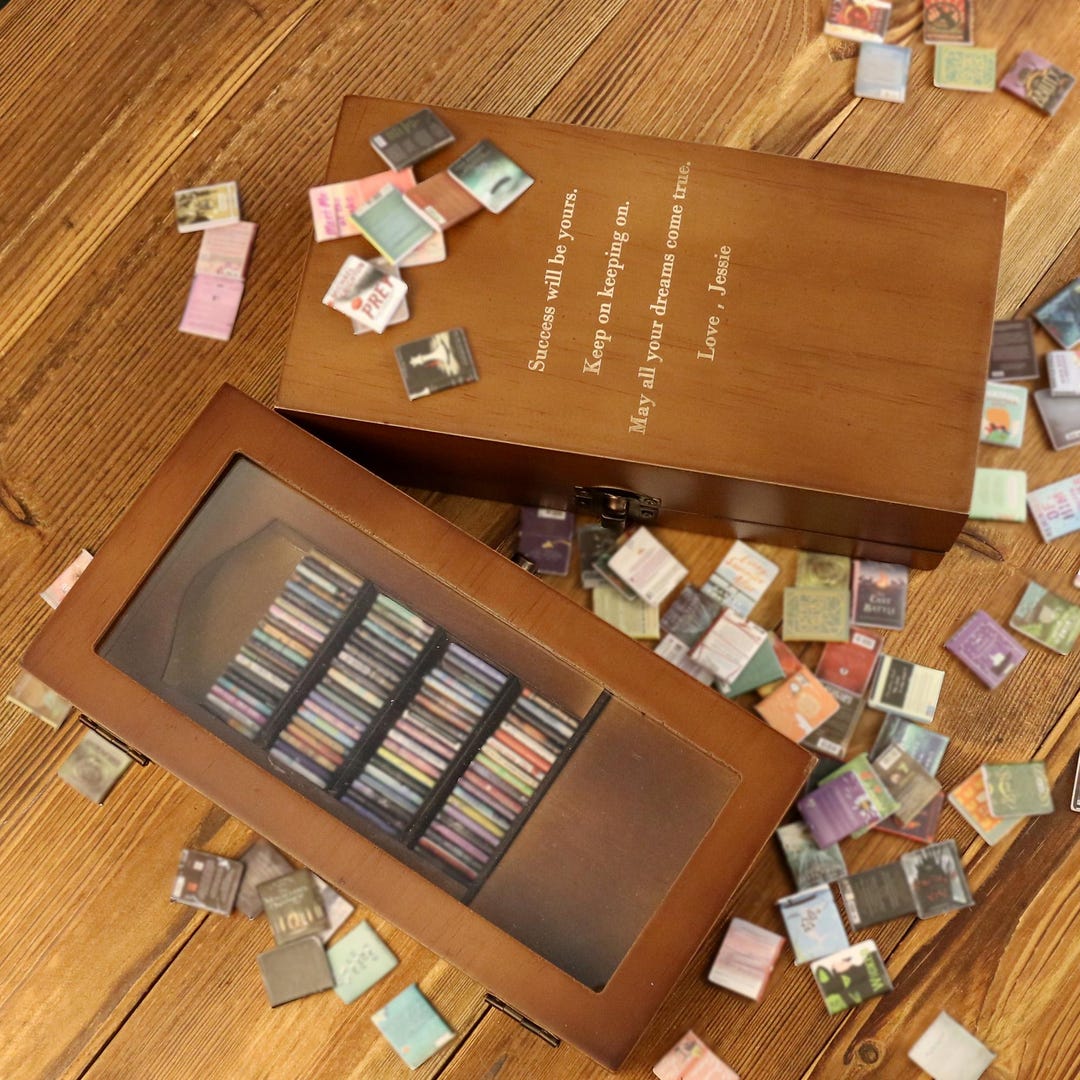 Personalised Edition Anxiety Bookcase, Book Lover Gift, Miniature ...