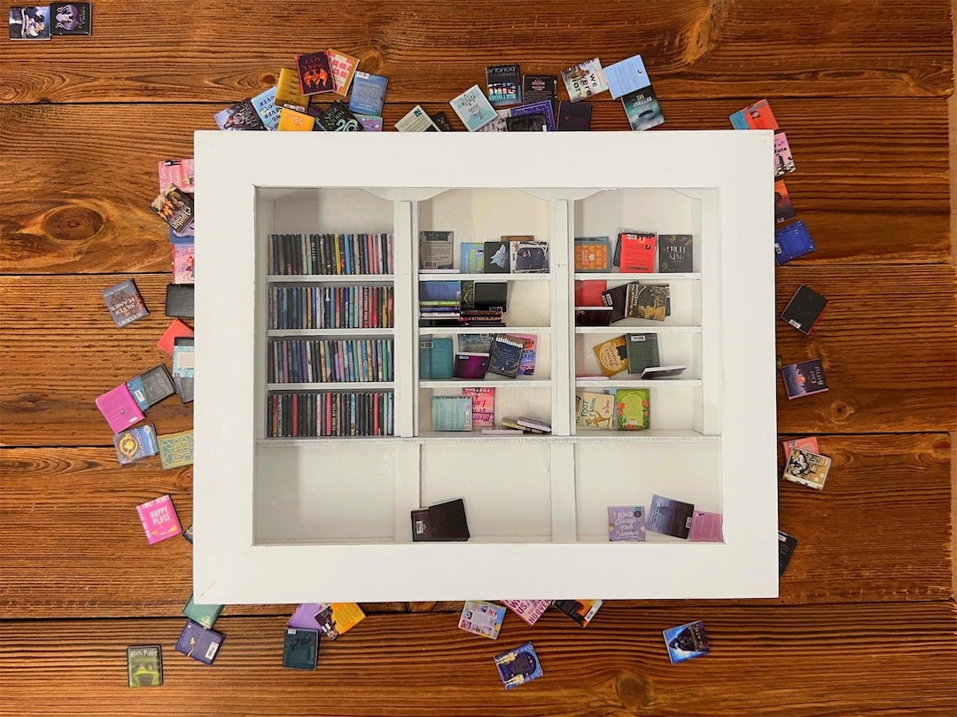 Elegant White Anxiety Bookcase | Personalized Study Decoration | Mini ...