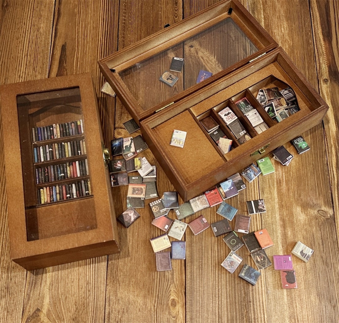 Personalised Edition Anxiety Bookcase, Book Lover Gift, Miniature ...