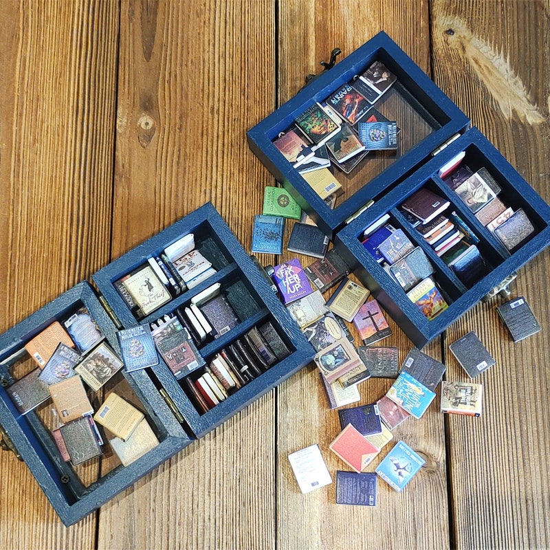 Miniature Library - Etsy