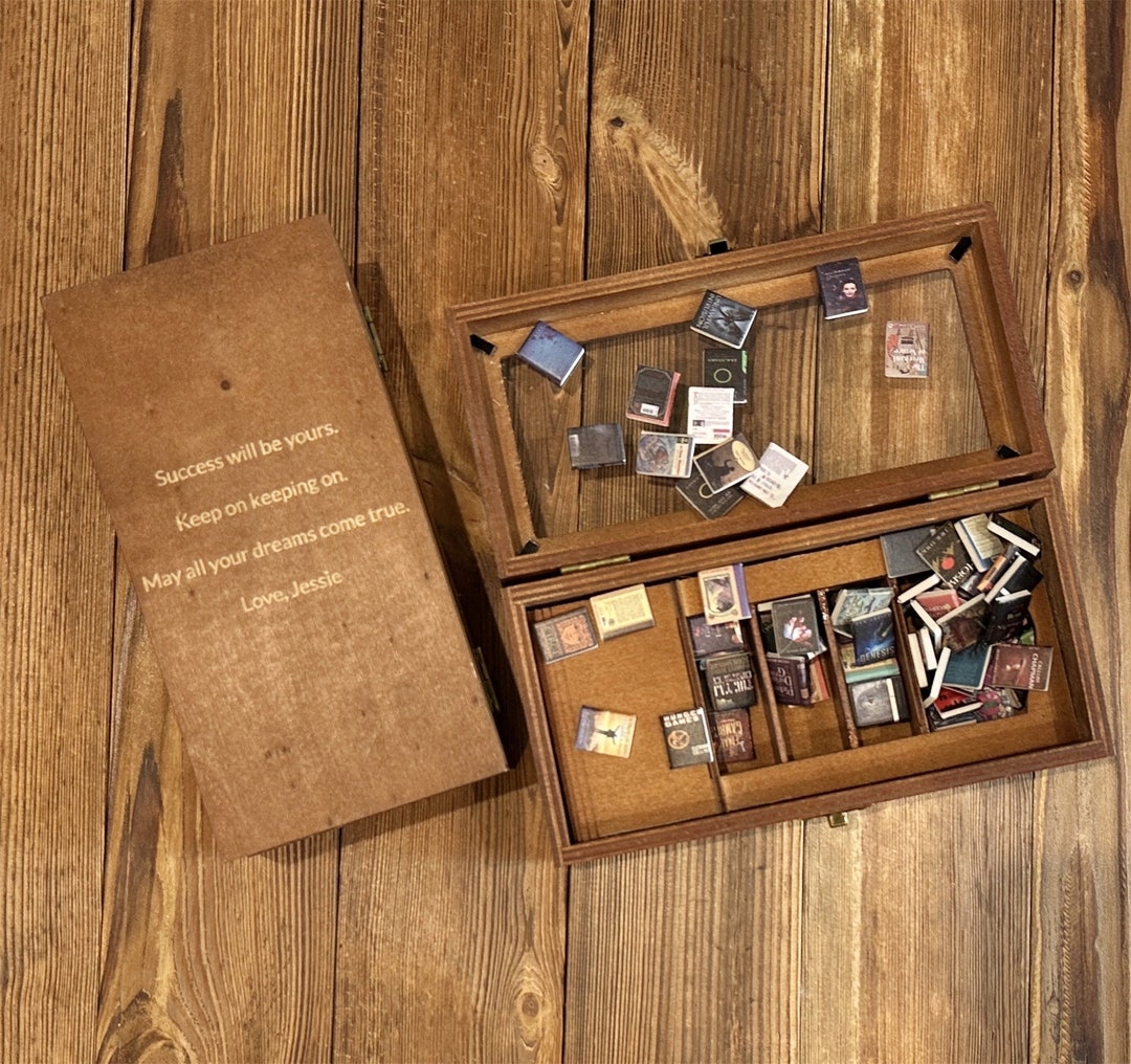 Personalised Edition Anxiety Bookcase, Book Lover Gift, Miniature ...