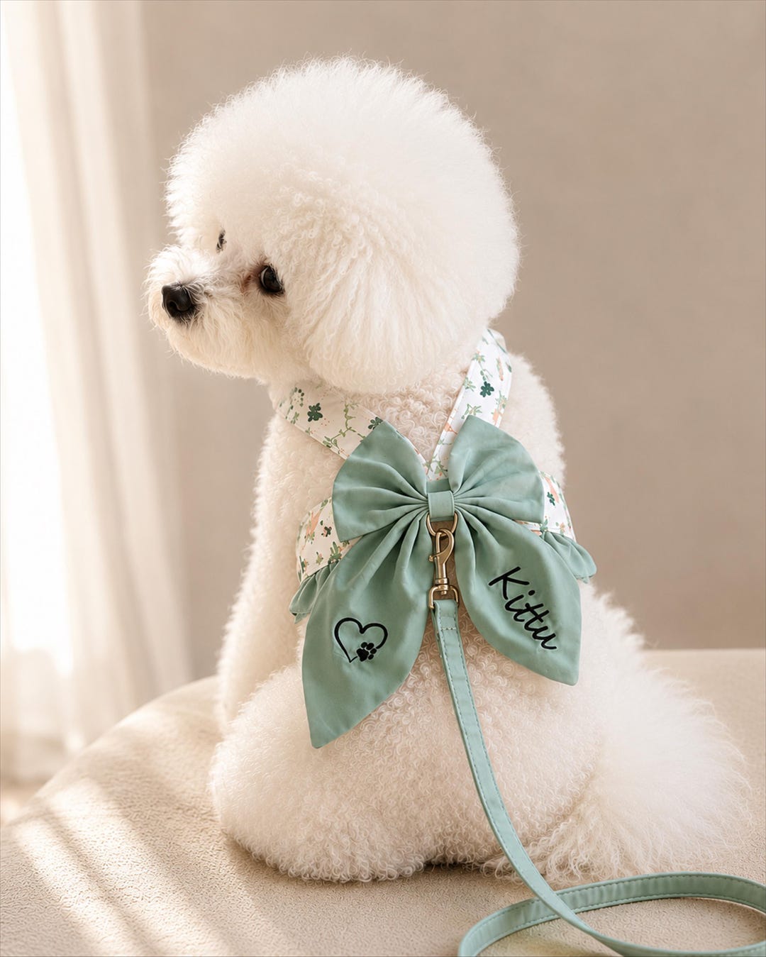 Personalized Pet Leashes, Custom Embroidered Dog Harness, Pet Name ...