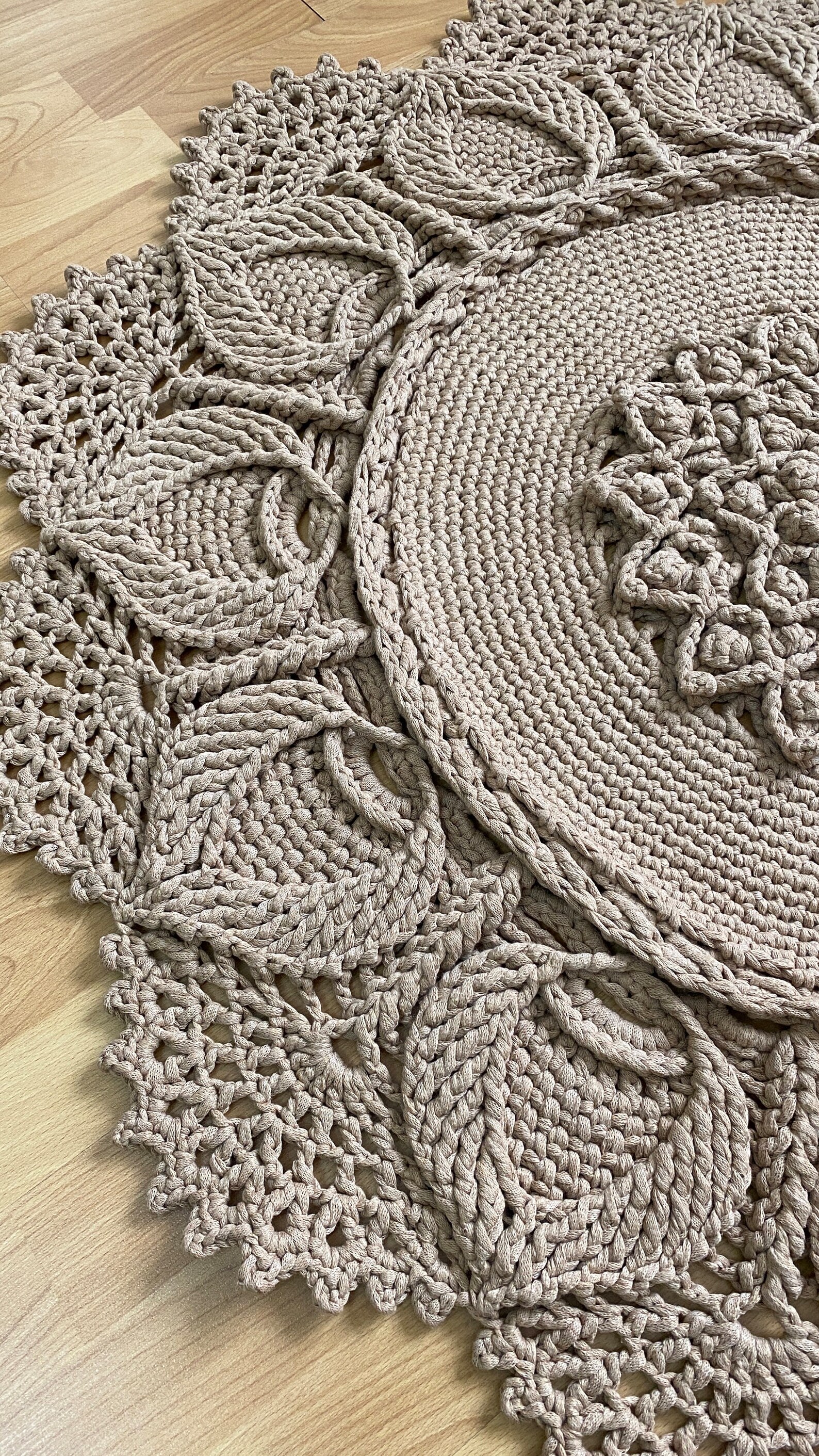 Knitted Carpet, Round Crochet, Crochet Knitted Carpet, Knitted Rug ...